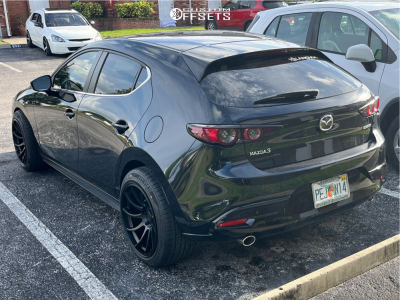 2020 Mazda 3 with 18x10.5 22 Anovia Night and 245/45R18 Lexani Lxuhp ...