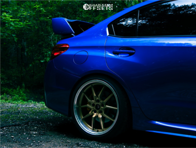 2015 Subaru WRX STI with 19x9.5 35 Option Lab S718 and 245/35R19 Nitto ...
