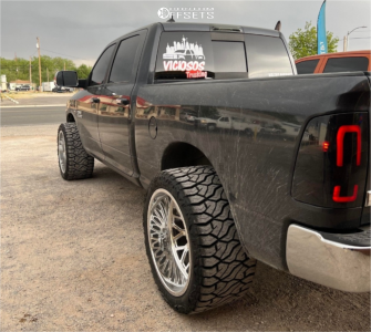 2015 Ram 1500 with 24x14 -76 KG1 Forged Jacked and 35/15.5R24 Venom ...