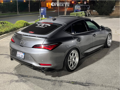 2023 Acura Integra with 18x9.5 35 ESR Cr7 and 235/40R18 Yokohama Advan ...