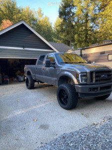 2008 Ford F-250 Super Duty Wheel Offset Aggressive > 1" Outside Fender ...