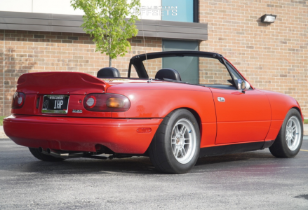 1997 Mazda Miata with 14x7 19 Enkei RPF1 and 205/55R14 Nitto Nt01 and ...