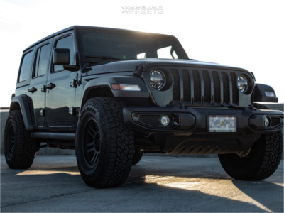 2023 Jeep Wrangler with 17x9 -12 Vision Manx 2 Overland and 285/75R17 ...