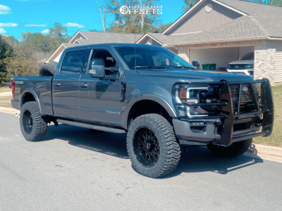 2021 Ford F-250 Super Duty with 22x10 -19 Vision Rocker and 37/12.5R22 ...