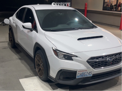 2022 Subaru WRX with 18x9.5 35 Enkei Raijin and 245/40R18 Continental ...
