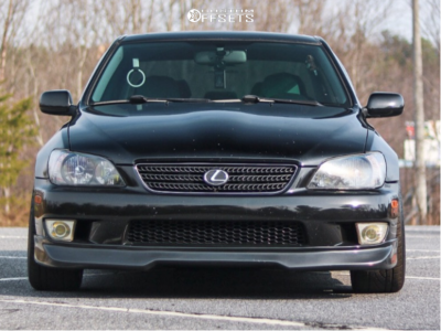 2002 Lexus IS300 with 18x8.5 30 ESR Cr7 and 225/45R18 Continental ...
