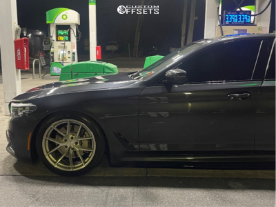 2019 BMW 540i XDrive with 19x9.5 35 Aodhan Aff7 and 275/35R19 Michelin ...