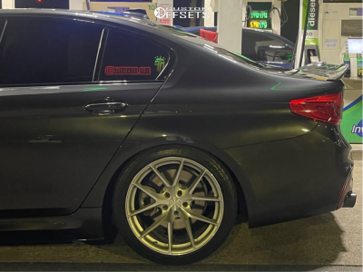 2019 BMW 540i XDrive with 19x9.5 35 Aodhan Aff7 and 275/35R19 Michelin ...