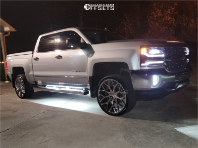 2018 Chevrolet Silverado 1500 with 24x10 30 Privelux Pl19 and 295/30R24 ...