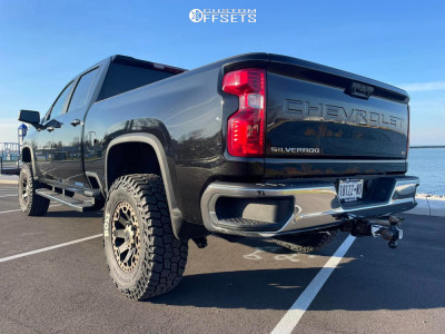 2024 Chevrolet Silverado 2500 HD with 18x9 -12 Black Rhino Warlord and 305/70R18 Mickey Thompson ...