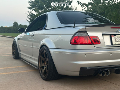 2002 BMW M3 with 18x9.5 22 Volk Te37 Saga S-plus and 265/35R18 Yokohama ...