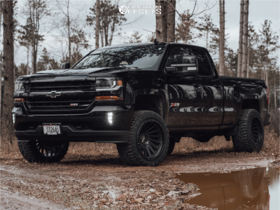 2017 Chevrolet Silverado 1500 Wheel Offset Aggressive > 1" Outside ...
