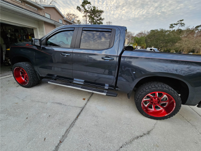 2021 Chevrolet Silverado 1500 with 22x12 -44 Off Road Monster M22 and ...