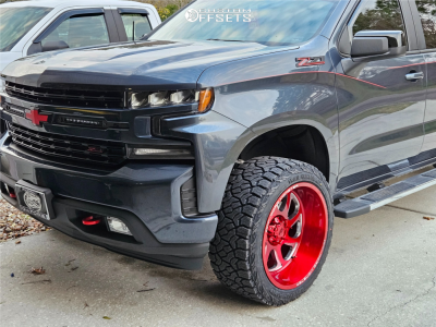 2021 Chevrolet Silverado 1500 with 22x12 -44 Off Road Monster M22 and ...