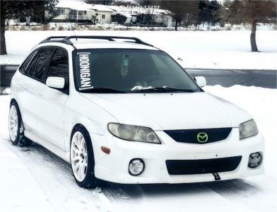 2002 Mazda Protege5 with 17x8 35 Vors Tr10 and 215/45R17 Toyo Tires ...