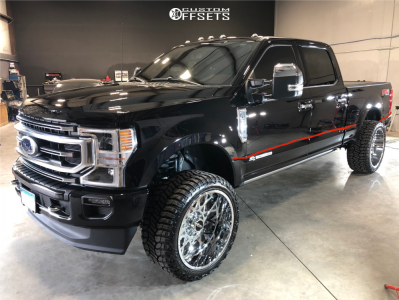 2022 Ford F-350 Super Duty with 24x12 -51 Vision Rocker and 35/13.5R24 ...