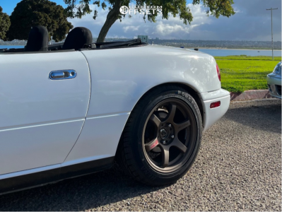 1990 Mazda Miata with 15x8 35 Gram Lights 57dr and 205/50R15 Forceum ...