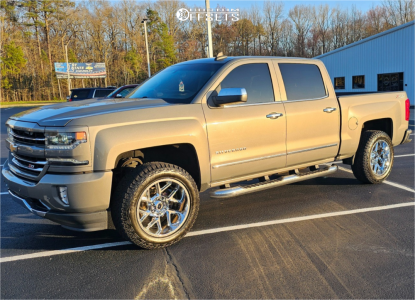 2018 Chevrolet Silverado 1500 with 20x10 -29 Vision Sliver and 285 ...