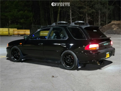 1998 Subaru Impreza with 17x8 40 Konig Hypergram and 245/40R17 General ...