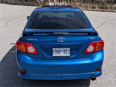 2010 Toyota Corolla with 17x8 40 Konig Hypergram and 235/45R17 Dunlop ...