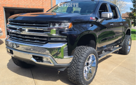 2019 Chevrolet Silverado 1500 with 22x12 -57 Vision Sliver 360 and 325 ...