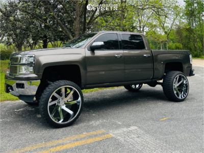 2014 Chevrolet Silverado 1500 Wheel Offset Hella Stance >5" Suspension Lift 9" | 2974809 | ARKON ...