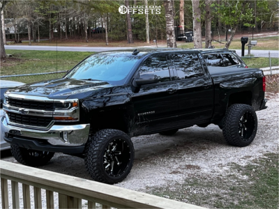 2018 Chevrolet Silverado 1500 with 22x12 -57 Vision Spyder and 35/12 ...