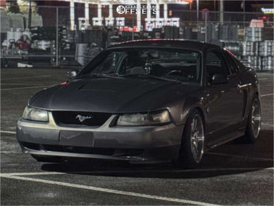 2004 Ford Mustang with 18x9.5 22 Aodhan Ds02 and 255/35R18 Lexani LXUHP ...