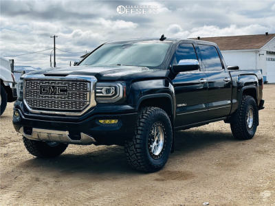 2017 GMC Sierra 1500 with 18x9 -12 KMC Km549 and 35/12.5R18 Haida HD878 ...