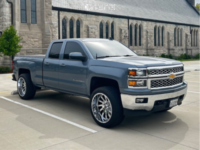 2015 Chevrolet Silverado 1500 with 22x12 -44 Hardcore Offroad Hc15 and ...