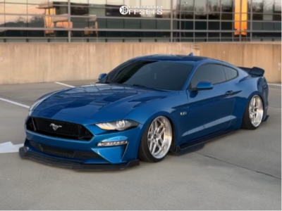 2020 Ford Mustang with 19x10.5 22 ESR Cs15 and 245/35R19 Nitto Neo Gen ...