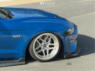 2020 Ford Mustang with 19x10.5 22 ESR Cs15 and 245/35R19 Nitto Neo Gen ...