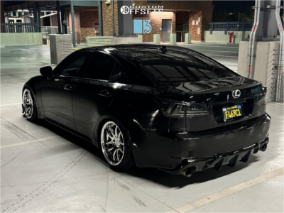 2008 Lexus IS250 with 18x9.5 22 Aodhan Ds02 and 225/45R18 Forceum All ...