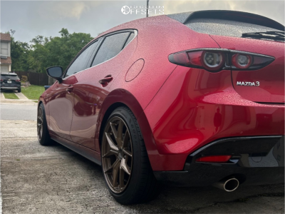 2021 Mazda 3 with 18x8.5 38 Enkei Tsr-x and 215/45R18 Goodyear Eagle ...