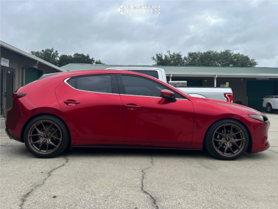 2021 Mazda 3 with 18x8.5 38 Enkei Tsr-x and 215/45R18 Goodyear Eagle ...