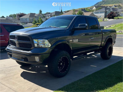 2017 Ram 1500 with 20x12 -44 TIS 544bm and 35/12.5R20 Nitto Ridge ...