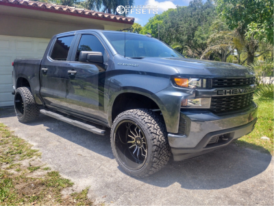 2021 Chevrolet Silverado 1500 with 22x12 -51 Vision Riot and 33/12.5R22 ...