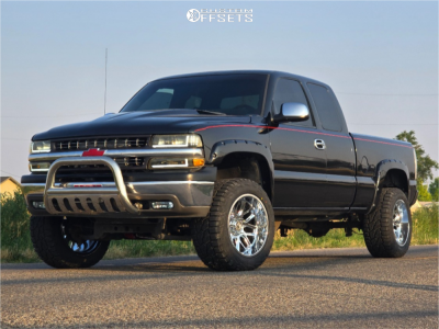2002 Chevrolet Silverado 1500 with 20x12 -44 Hostile Vulcan and 33/12 ...