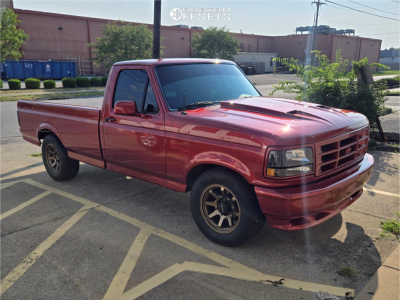 1996 Ford F-150 with 17x9 -12 Vision Flow and 275/60R17 Nexen Roadian ...