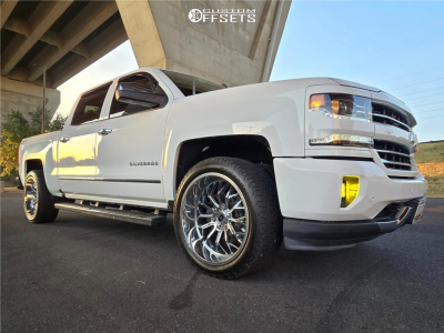2017 Chevrolet Silverado 1500 with 22x10 -19 Vision Riot and 285/55R22 ...