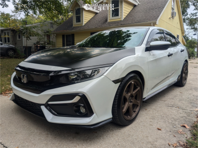 2021 Honda Civic with 18x8.5 38 Enkei T6r and 245/40R18 Continental ...