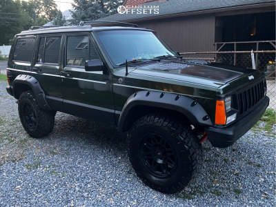 1995 Jeep Cherokee with 17x9 -6 Pro Comp Series 05 and 265/70R17 Cooper ...