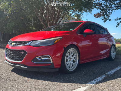 2017 Chevrolet Cruze with 18x8.5 30 ESR Cs11 and 245/40R18 Vercelli Strada Ii and Coilovers ...