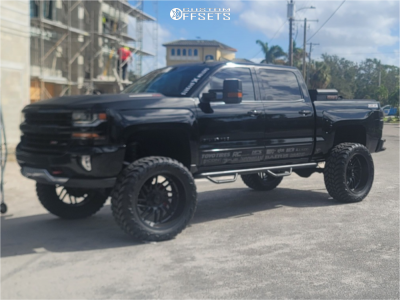 2017 Chevrolet Silverado 1500 with 24x12 -44 Fuel Hurricane and 38/15 ...