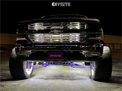 2016 Chevrolet Silverado 1500 with 24x14 -76 KG1 Forged Snow and 35/15 ...