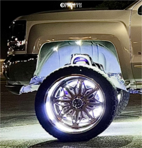 2016 Chevrolet Silverado 1500 with 24x14 -76 KG1 Forged Snow and 35/15 ...