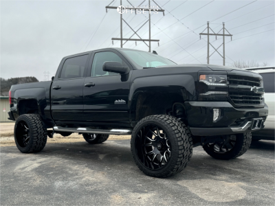 2017 Chevrolet Silverado 1500 with 24x14 -76 Hostile Rage and 35/14 ...