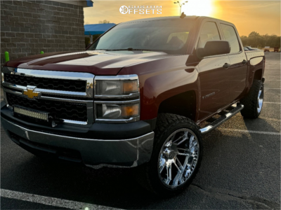 2014 Chevrolet Silverado 1500 Wheel Offset Aggressive > 1" Outside ...