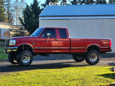 1993 Ford F-250 Wheel Offset Aggressive > 1" Outside Fender Suspension ...
