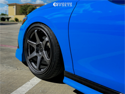2024 Honda Civic with 18x9.5 38 Enkei T6r and 235/40R18 Continental ...